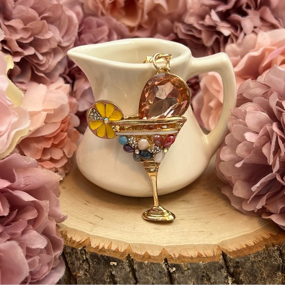 Accessories | Colorful Crystal Cocktail With A Lemon Keychain Charm ...